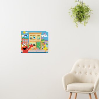 Elmo Sesame Street Scene Foam Board | Zazzle
