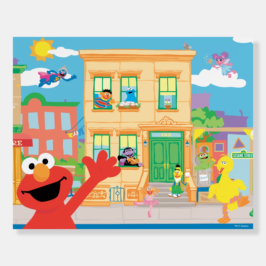 Elmo Sesame Street Scene Foam Board | Zazzle