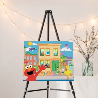 Elmo Sesame Street Scene Foam Board | Zazzle