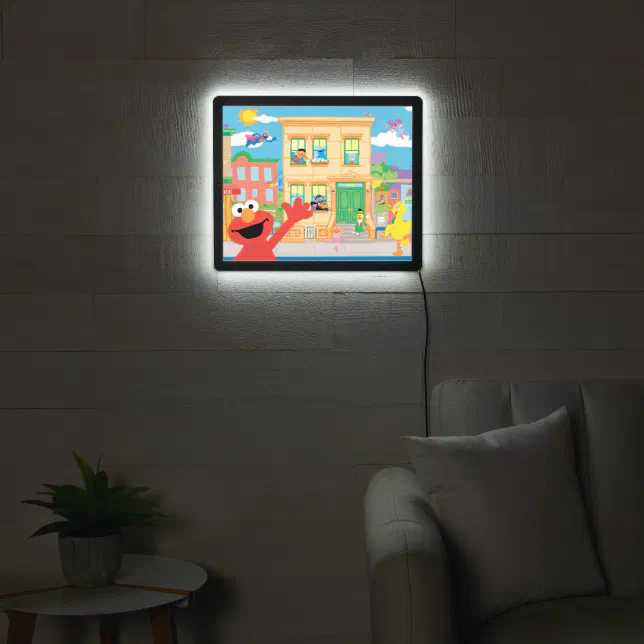 Elmo Sesame Street Scene LED Sign | Zazzle