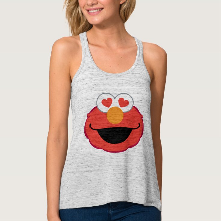 Elmo Smiling Face with Heart-Shaped Eyes Tank Top | Zazzle