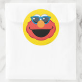Elmo Smiling Face with Sunglasses Classic Round Sticker | Zazzle