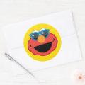 Elmo Smiling Face with Sunglasses Classic Round Sticker | Zazzle