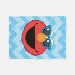Elmo Smiling Face with Sunglasses Fleece Blanket | Zazzle
