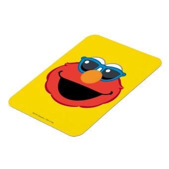 Elmo Smiling Face with Sunglasses Magnet | Zazzle