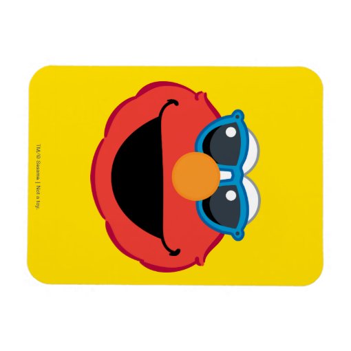 Elmo Smiling Face with Sunglasses Magnet | Zazzle