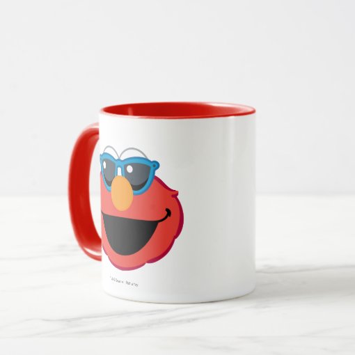 Elmo Smiling Face with Sunglasses Mug | Zazzle