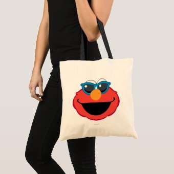 Elmo Smiling Face with Sunglasses Tote Bag | Zazzle