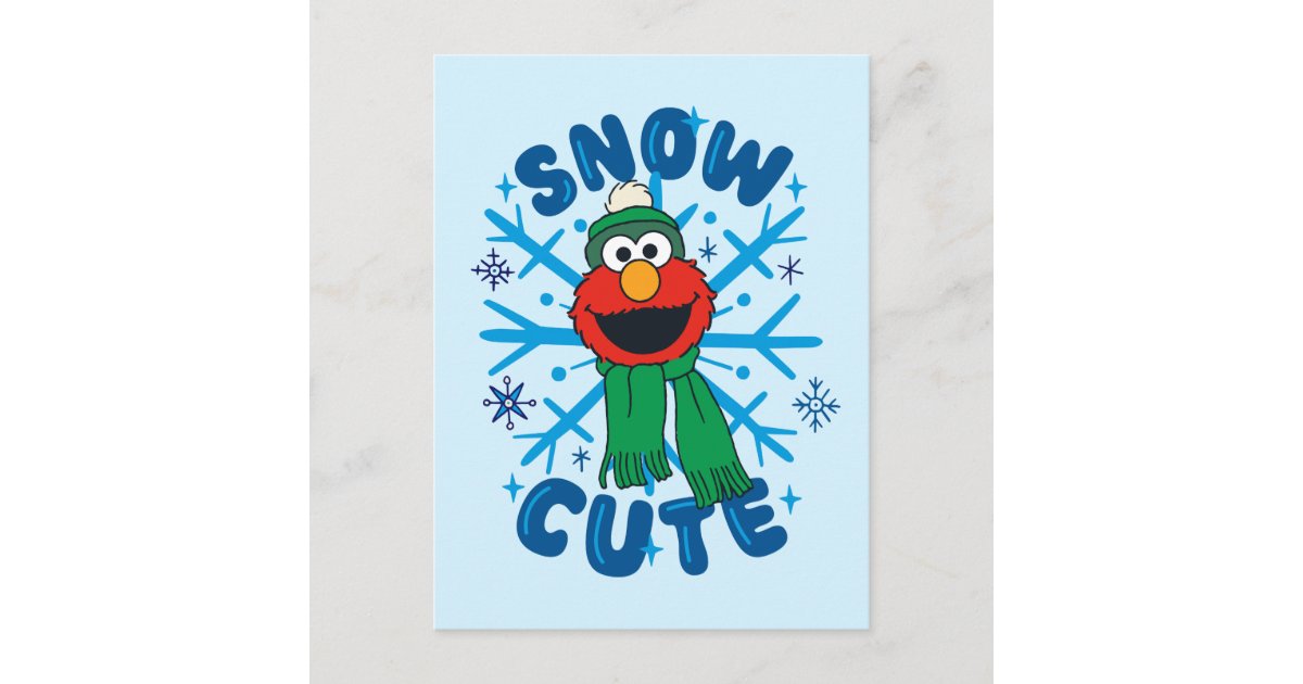 Elmo Snow Cute Postcard | Zazzle