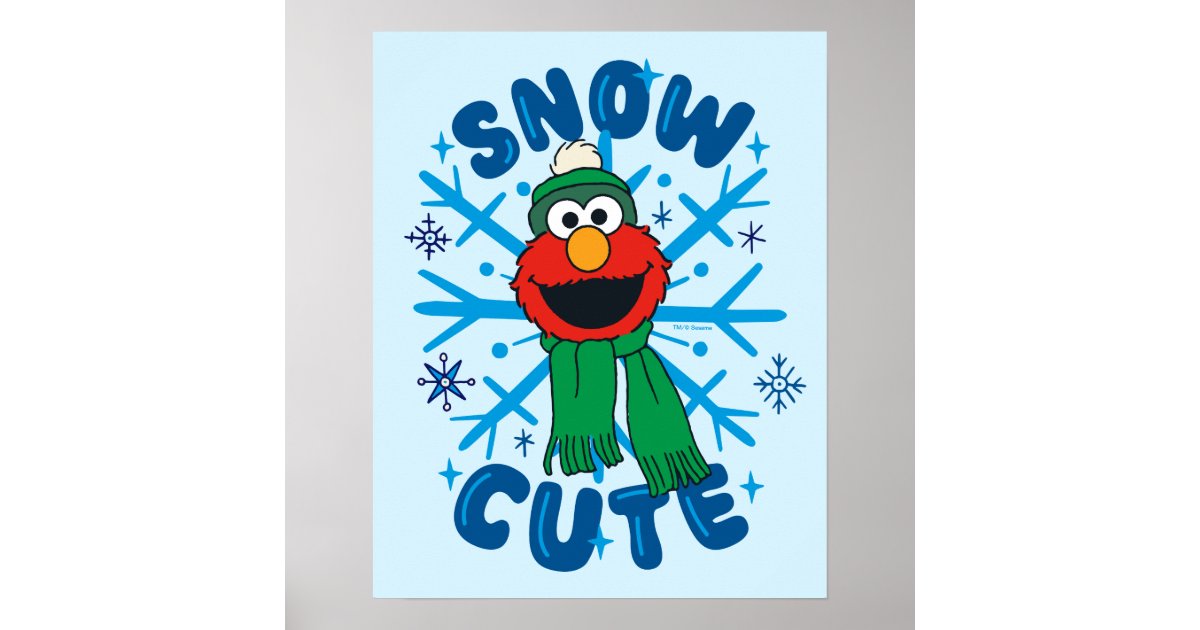 Elmo Snow Cute Poster | Zazzle