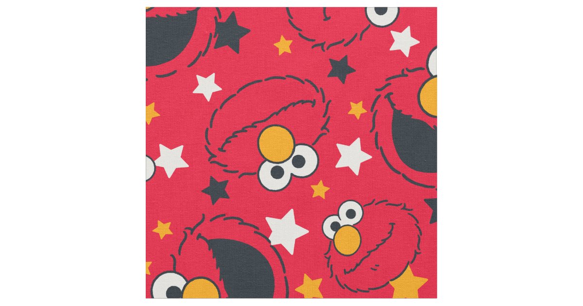 Elmo So Silly Star Pattern Fabric Zazzle
