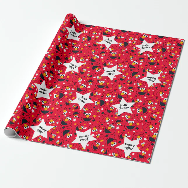 Elmo | So Silly Star Pattern Wrapping Paper | Zazzle