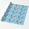Elmo & Tango Blue Christmas Pattern Wrapping Paper | Zazzle