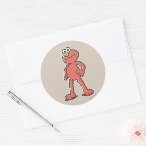 Elmo Vintage Classic Round Sticker | Zazzle