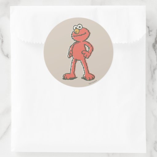 Elmo Vintage Classic Round Sticker | Zazzle