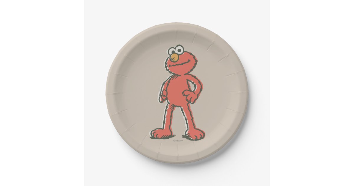 Elmo Vintage Paper Plates | Zazzle