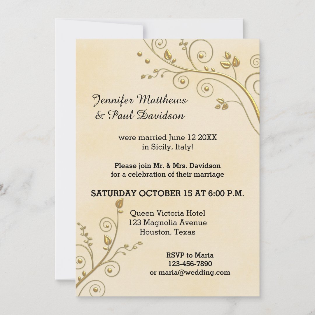 Elope or Post Wedding Party Invitation | Zazzle