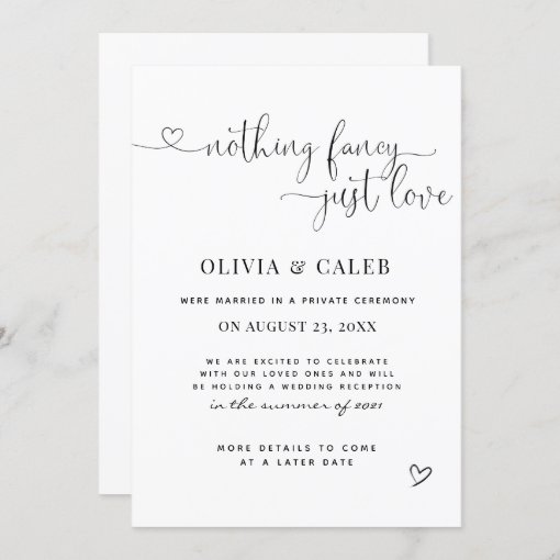 Eloped Wedding Announcement | Zazzle