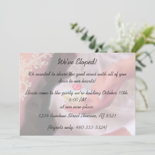 Elopement Party Invitation | Zazzle