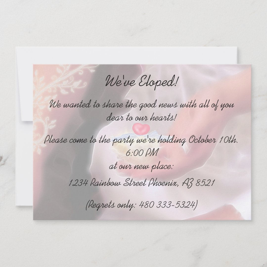 Elopement Party Invitation | Zazzle