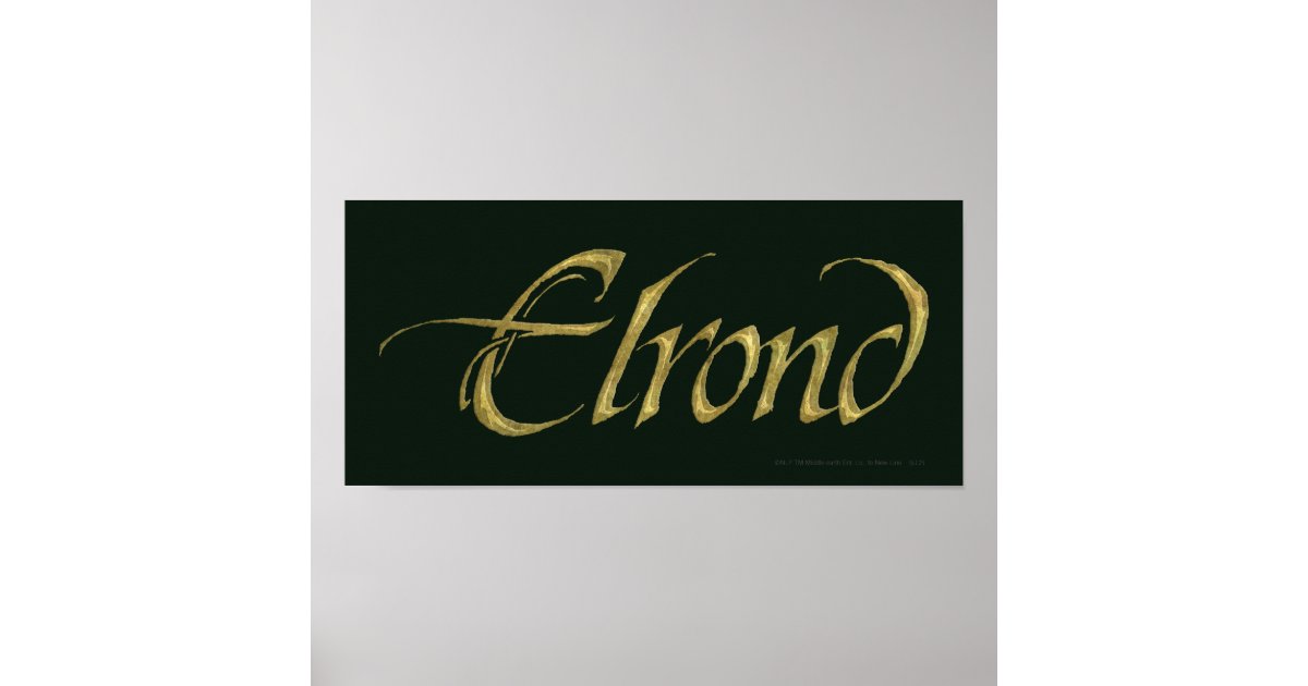 ELROND™ Name Textured Poster | Zazzle