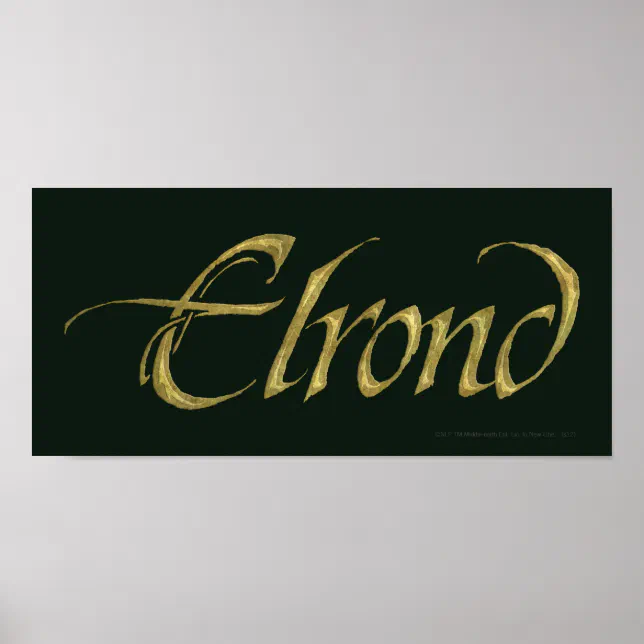 ELROND™ Name Textured Poster | Zazzle