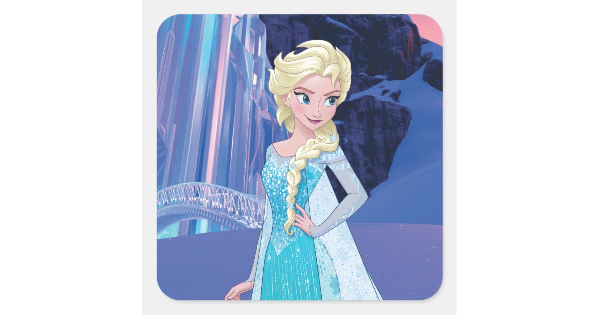 Elsa | Eternal Winter Square Sticker | Zazzle