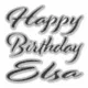 Elsa Name First name black Sticker Birthday | Zazzle