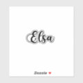 Elsa Name - Handwritten Calligraphy Sticker | Zazzle
