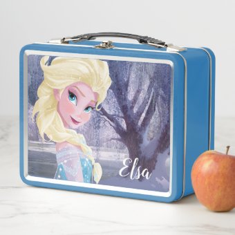 Elsa | Side Profile Standing Metal Lunch Box | Zazzle