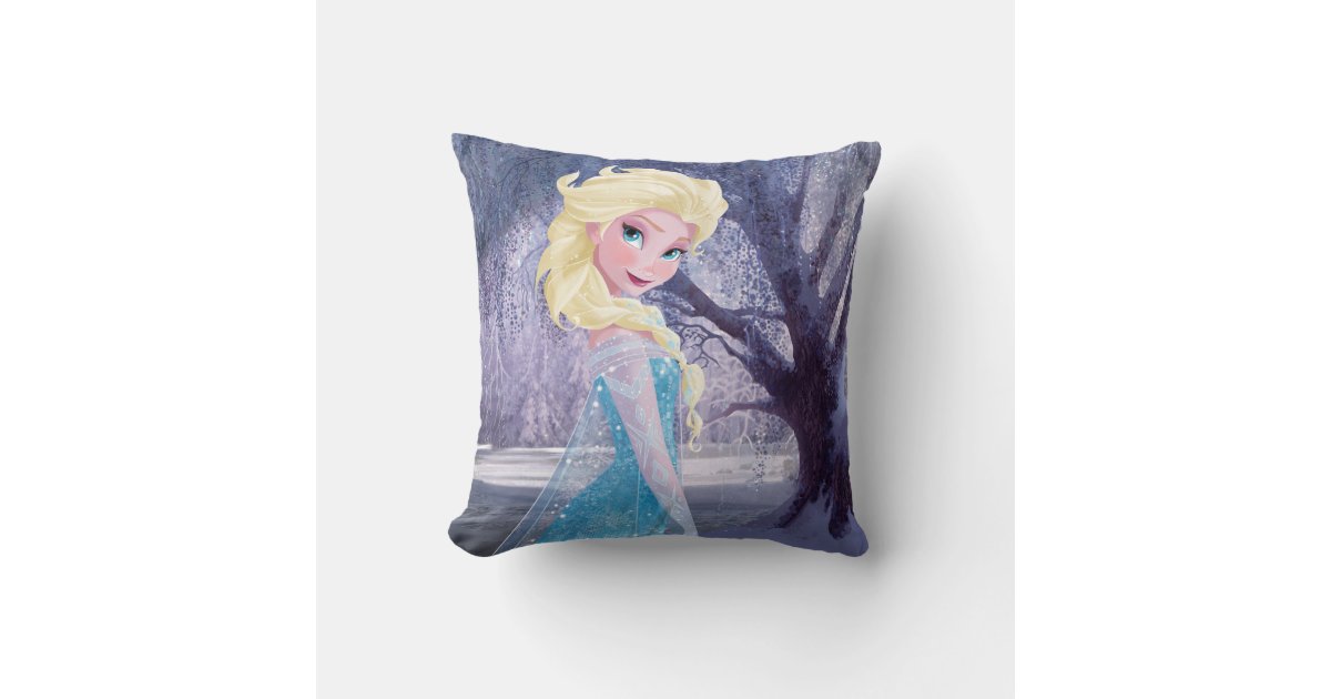 Elsa | Side Profile Standing Throw Pillow | Zazzle