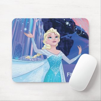 Elsa | Sparkling, Elegant Ice Mouse Pad | Zazzle