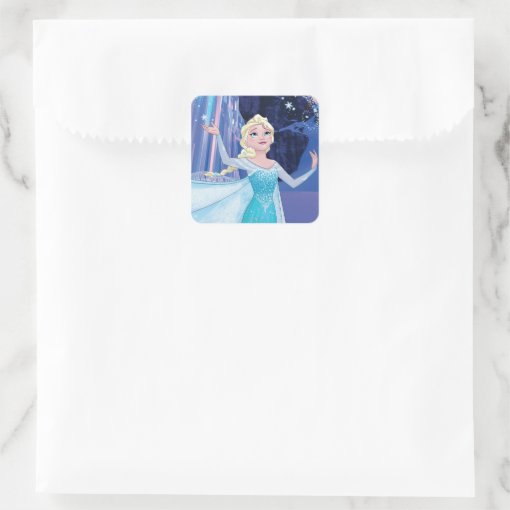 Elsa | Sparkling, Elegant Ice Square Sticker | Zazzle