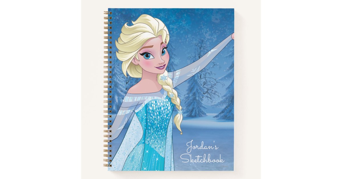 Elsa | Winter Magic - Personalized Sketch Notebook | Zazzle