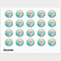 Elsa | Winter Portrait Classic Round Sticker | Zazzle