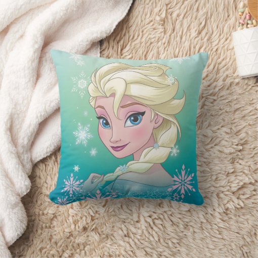 Elsa | Winter Portrait Throw Pillow | Zazzle