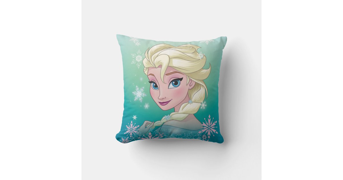 Elsa | Winter Portrait Throw Pillow | Zazzle