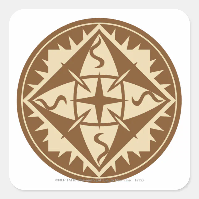 Elven Flag Square Sticker | Zazzle