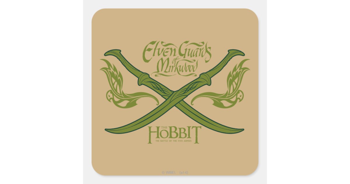 Elven Guards of Mirkwood Movie Icon Square Sticker | Zazzle