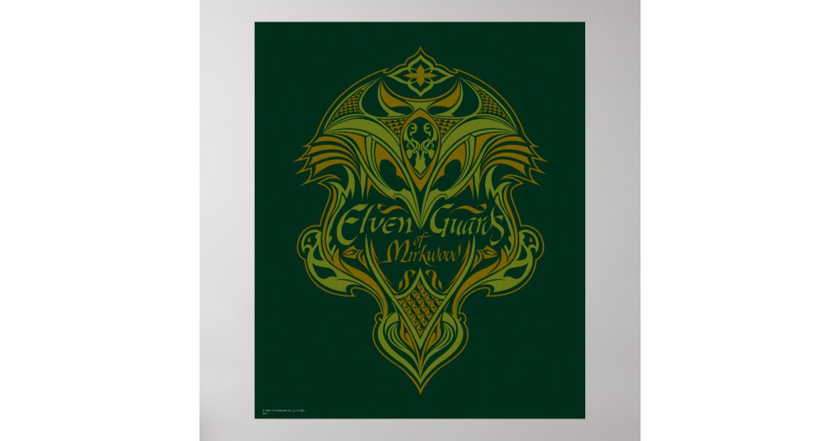 Elven Guards of Mirkwood Shield Icon Poster | Zazzle