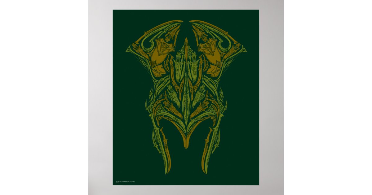 Elven Weapons Helmet Icon Poster | Zazzle