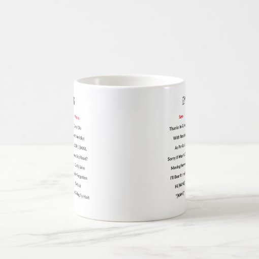 Email Speak Translator Mug | Zazzle