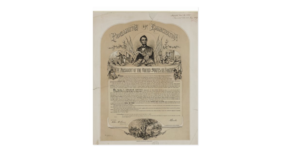 Emancipation Proclamation B B Russell & Co (1868) Postcard | Zazzle.com