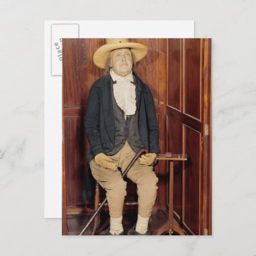 Embalmed body of Jeremy Bentham Postcard | Zazzle