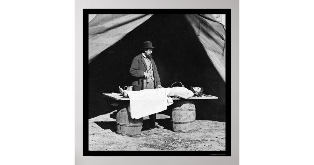 Embalming Surgeon at Work 1864 Poster | Zazzle