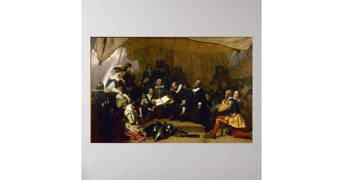 Embarkation of the Pilgrims Poster | Zazzle