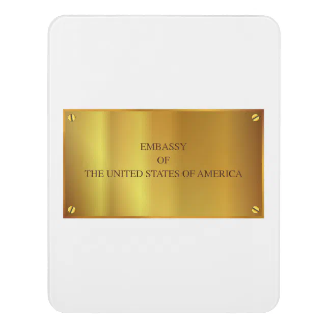 Embassy Of The United States Door Sign | Zazzle