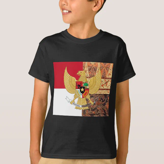 Emblem of Indonesia - Garuda Pancasila Batik Flag T-Shirt | Zazzle