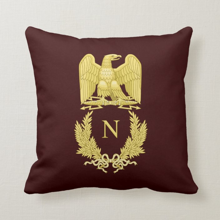 Emblem of Napoleon Bonaparte Throw Pillow | Zazzle.com