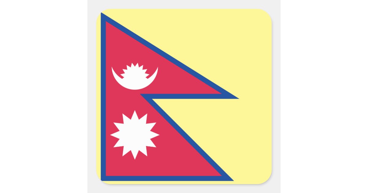 Emblem of Nepal Square Sticker | Zazzle